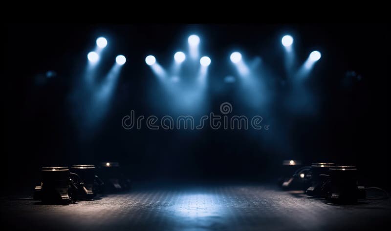 Stage Spotlight with Stage Podium Scene, Stage Spotlight on a Stage ...