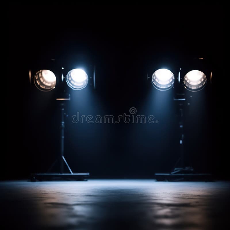 Stage Spotlight with Stage Podium Scene, Stage Spotlight on a Stage ...