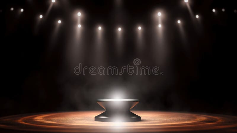 Stage Spotlight with Stage Podium Scene, Stage Spotlight on a Stage ...