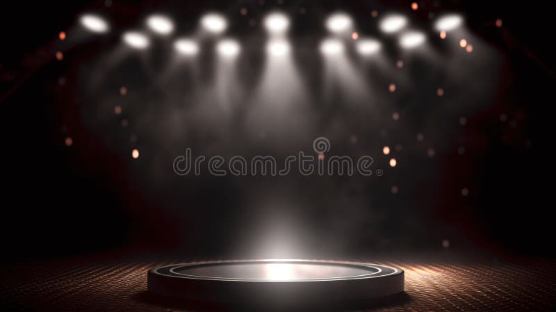 Stage Spotlight with Stage Podium Scene, Stage Spotlight on a Stage ...