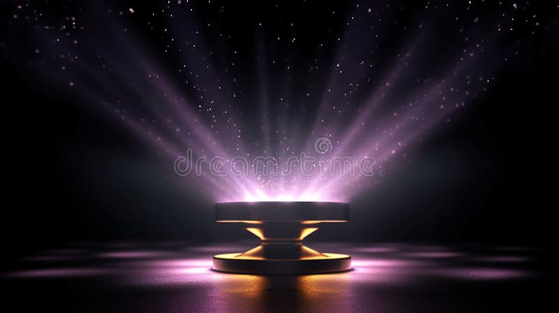 Stage Spotlight with Stage Podium Scene, Stage Spotlight on a Stage ...