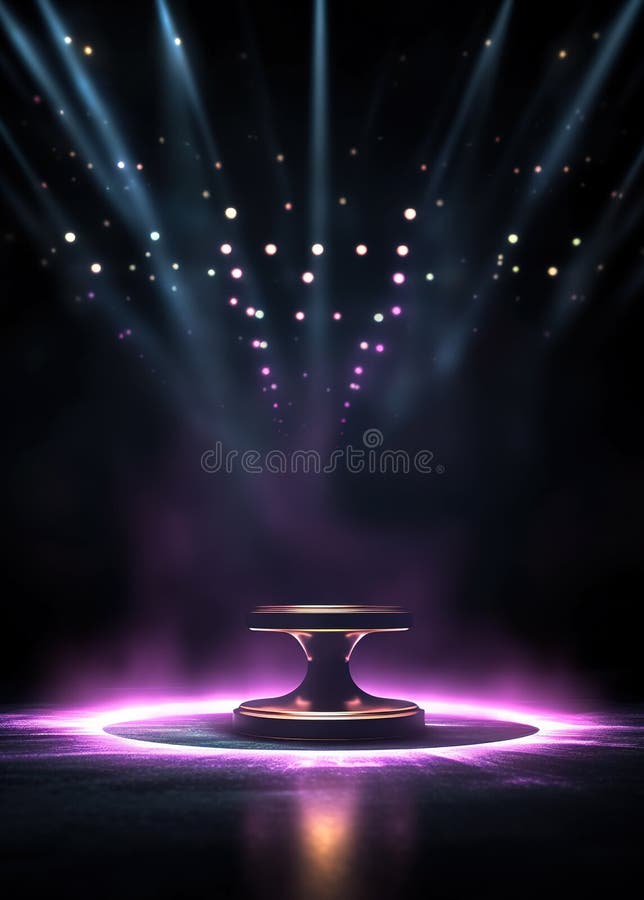 Stage Spotlight with Stage Podium Scene, Stage Spotlight on a Stage ...