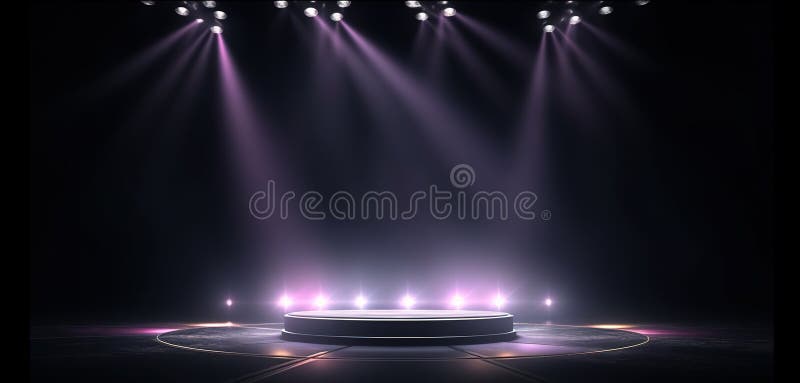 Stage Spotlight with Stage Podium Scene, Stage Spotlight on a Stage ...
