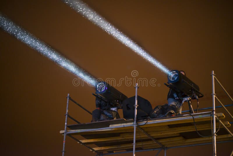 Overhead Theater Stage Lighting Stock Image - Image of theatrical, beam ...