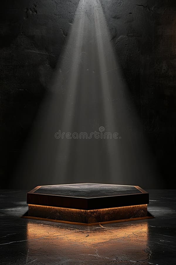 A Podium Stage with a Spotlight on it. Advertising Concept. Stock Image ...
