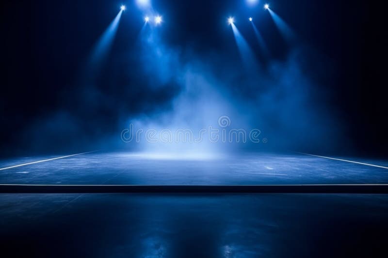 Stage Spotlight with Smoke and Spotlights, Stage Spotlight on a Stage ...