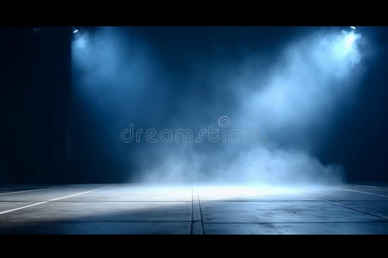 Stage Spotlight with Smoke and Spotlights, Stage Spotlight on a Stage ...