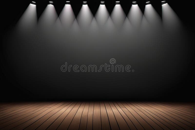 Stage with Spotlight and Spotlights Stage with Spotlight and Spotlights ...