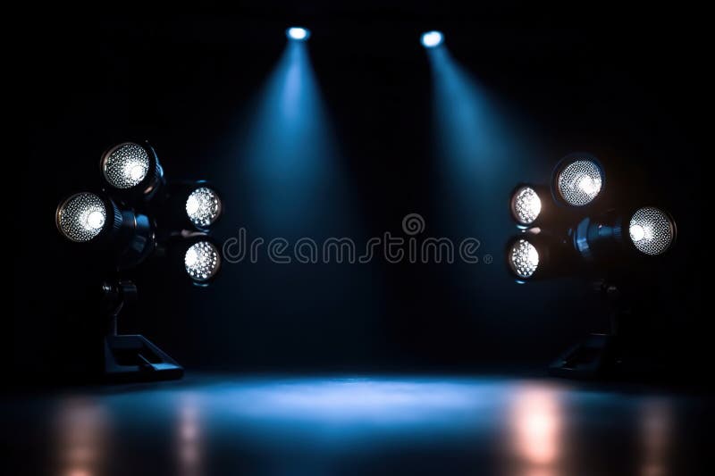 Stage Spotlight with Stage Podium Scene, Stage Spotlight on a Stage ...