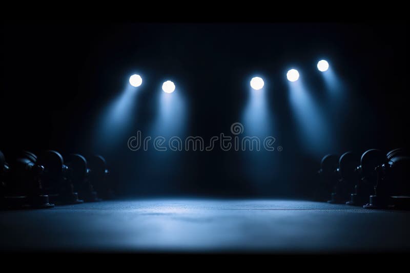 Stage Spotlight with Stage Podium Scene, Stage Spotlight on a Stage ...