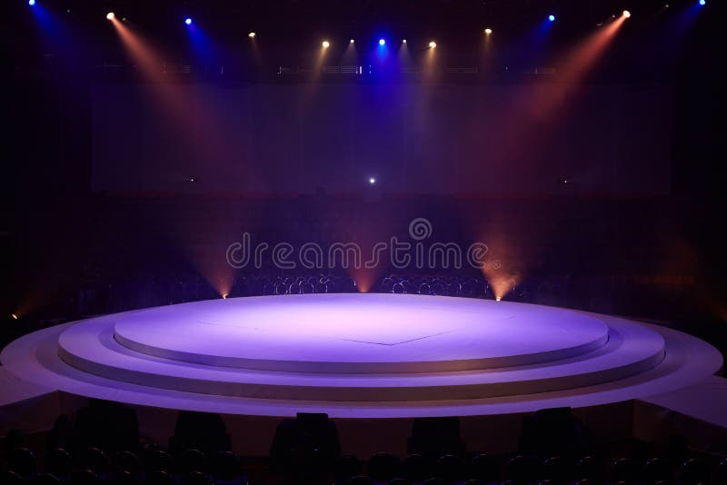 Stage, Spotlights, Bulbs, Light Stock Photo - Image of orange, night ...
