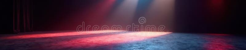 Stage Spotlights, Dramatic Shadows on Bare Floor, Stage Lighting ...