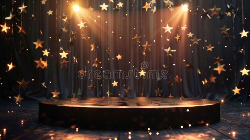 The Stage Stands Poised, Embraced by the Shimmering Embrace of ...