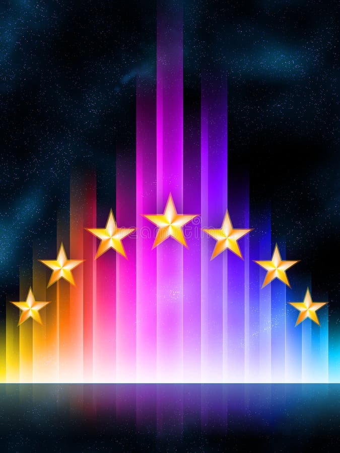 Stage with stars stock illustration. Illustration of gradient - 19627614
