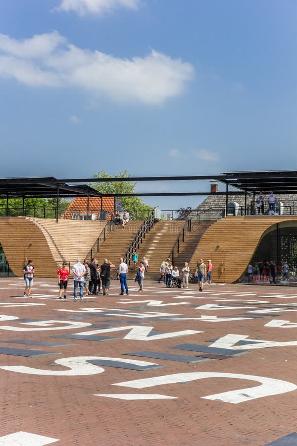 Stage with Steps at the Central Square of Leeuwarden Editorial Image ...