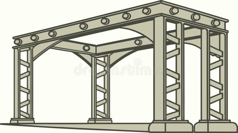 Stage or Structure Truss System, Vector Design Generative AI Stock ...
