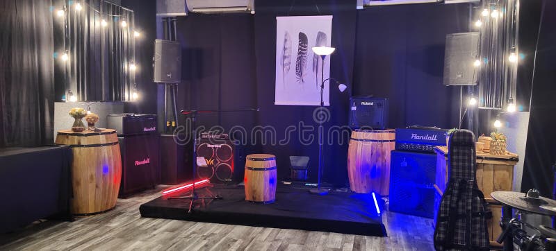 Stage studio band editorial image. Image of stage, studio - 218444640