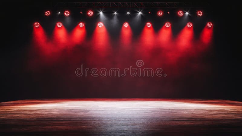 A Stage with Stunning Concert Lights and Advanced Lighting Was Created ...
