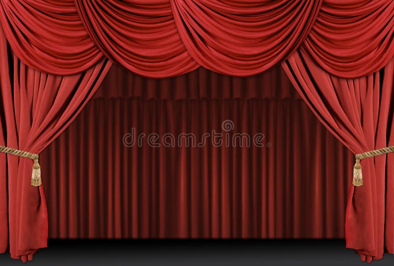 Stage Theatre Drape Background Stock Illustration - Illustration of ...