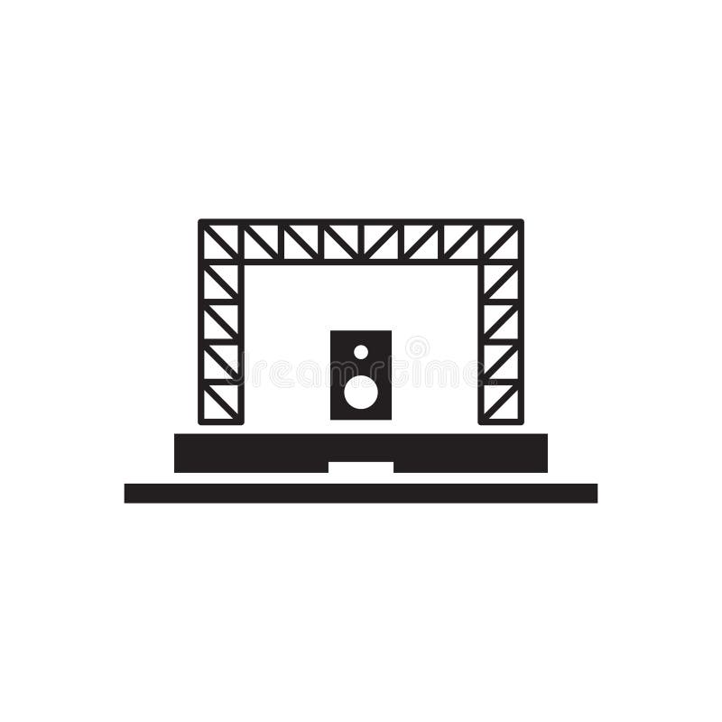 Stage Vector Icon Logo Design Stock Illustration - Illustration of ...