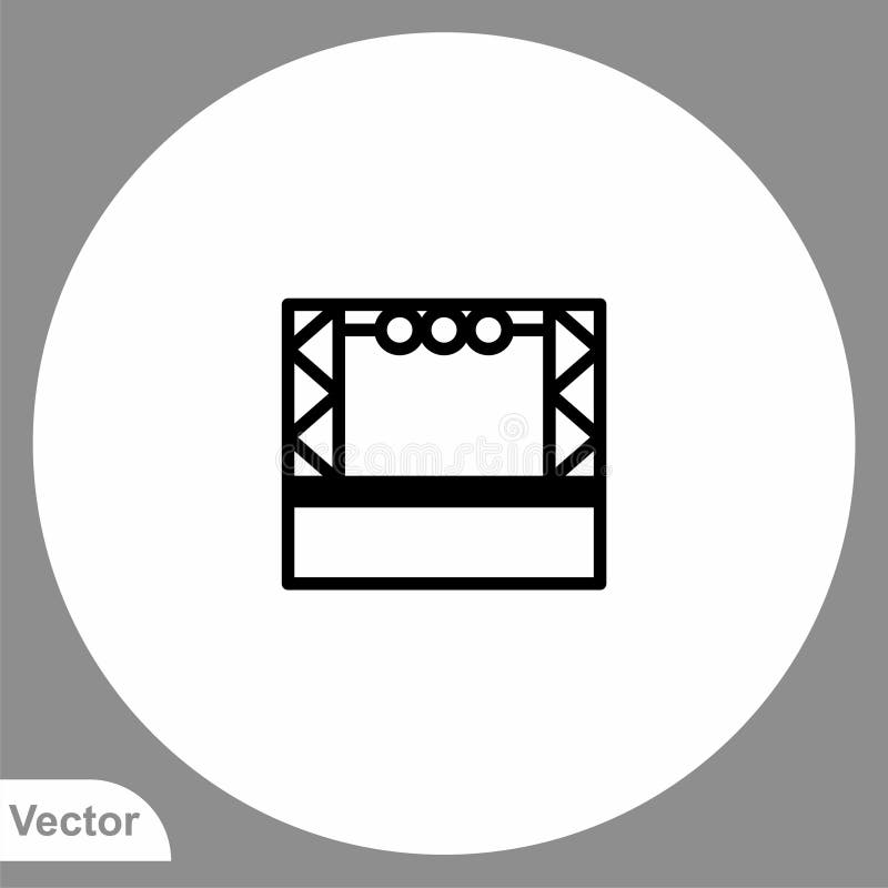 Stage Vector Icon Sign Symbol Stock Vector - Illustration of equipment ...