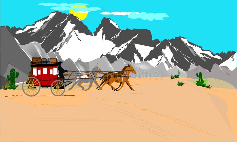 Stagecoach Stock Illustrations – 726 Stagecoach Stock Illustrations ...