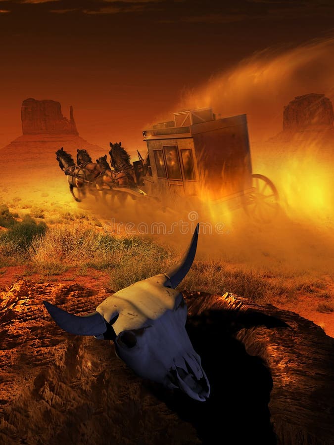 Stagecoach Robbery Clipart