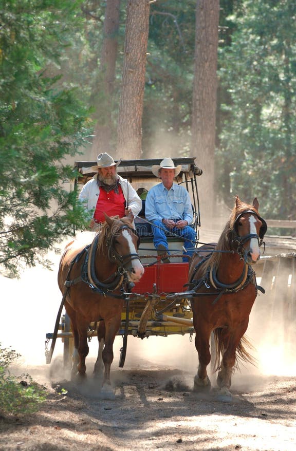Stagecoach Running through the Sierra Nevadas Editorial Stock Photo ...