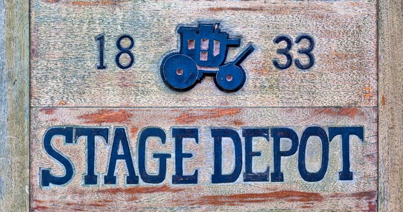 Stagecoach Sign stock photo. Image of wooden, stage, depot - 28766180