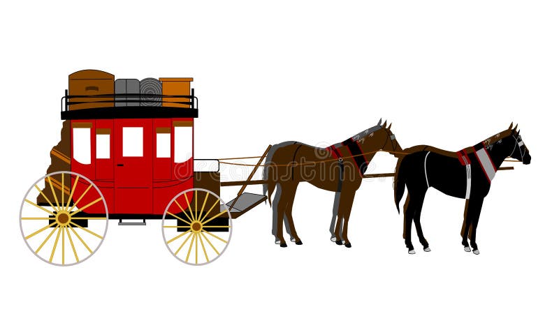 Stagecoach Robbery Clipart