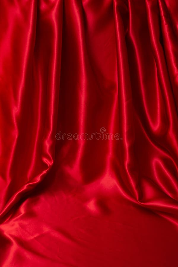 Staged Red Satin with Folds and Empty Space for Text or Product ...