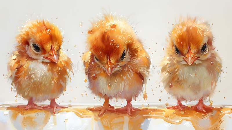 Stages of Chicken Hatching. Newborn Baby Cute Chick Stock Photo - Image ...