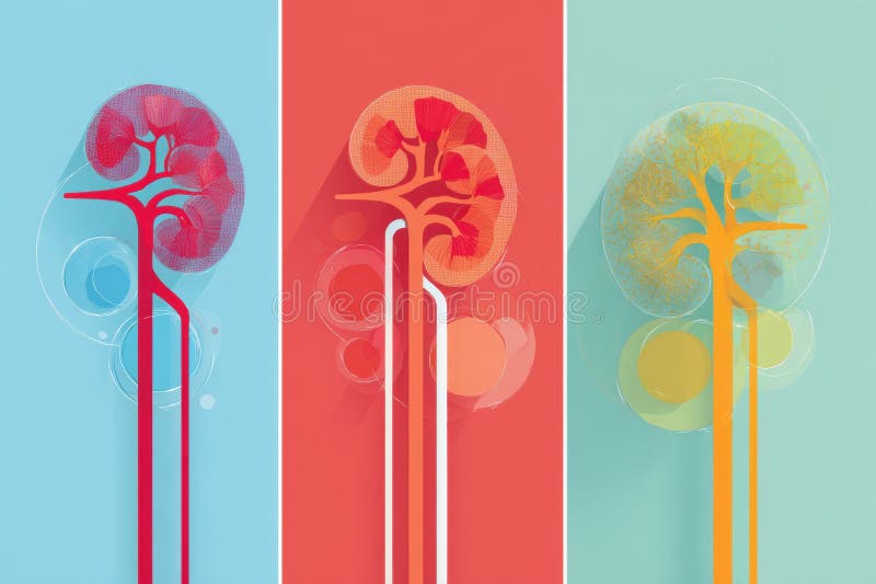Stages of Chronic Kidney Disease Illustrated in a Flat Design ...