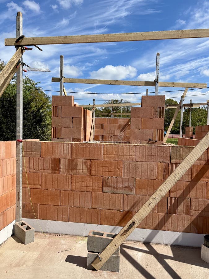 Stages of Construction of a Private House Stock Photo - Image of site, workers: 384208218