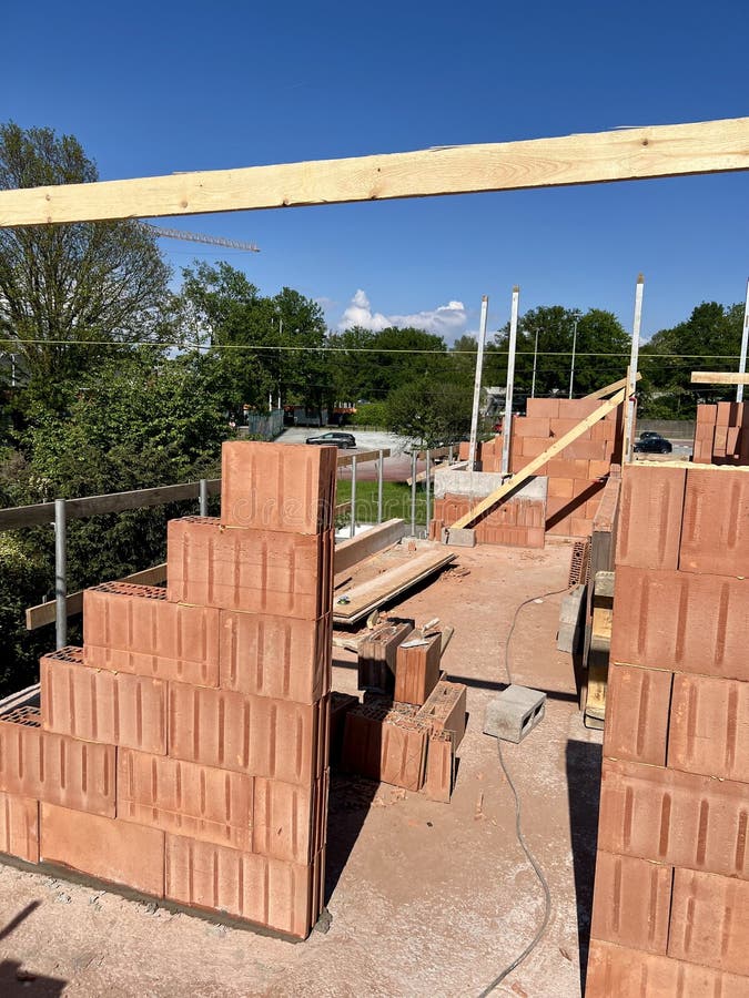 Stages of Construction of a Private House Stock Photo - Image of site, model: 384211120