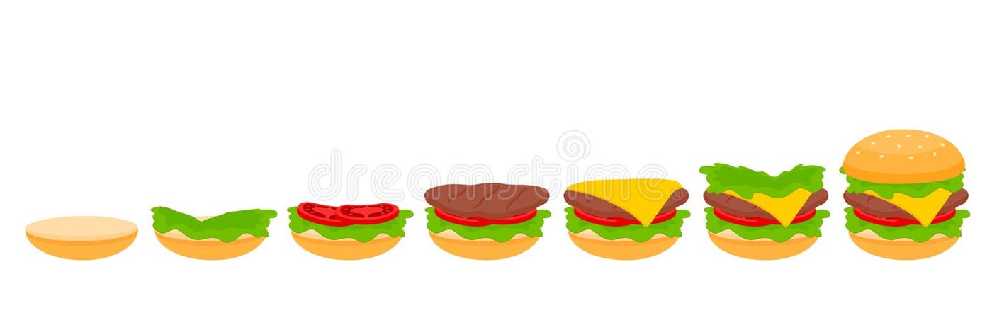 Burger Process Stock Illustrations – 649 Burger Process Stock ...