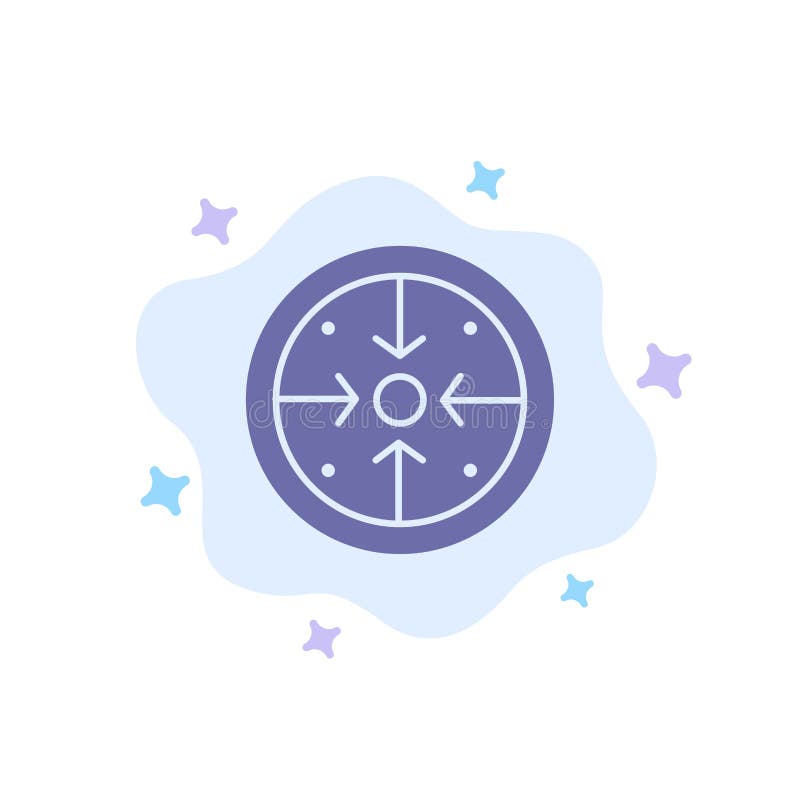 Stages, Goals, Implementation, Operation, Process Blue Icon on Abstract ...