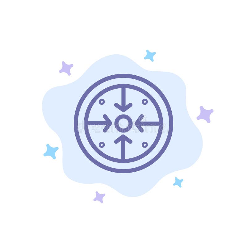 Stages, Goals, Implementation, Operation, Process Blue Icon on Abstract ...