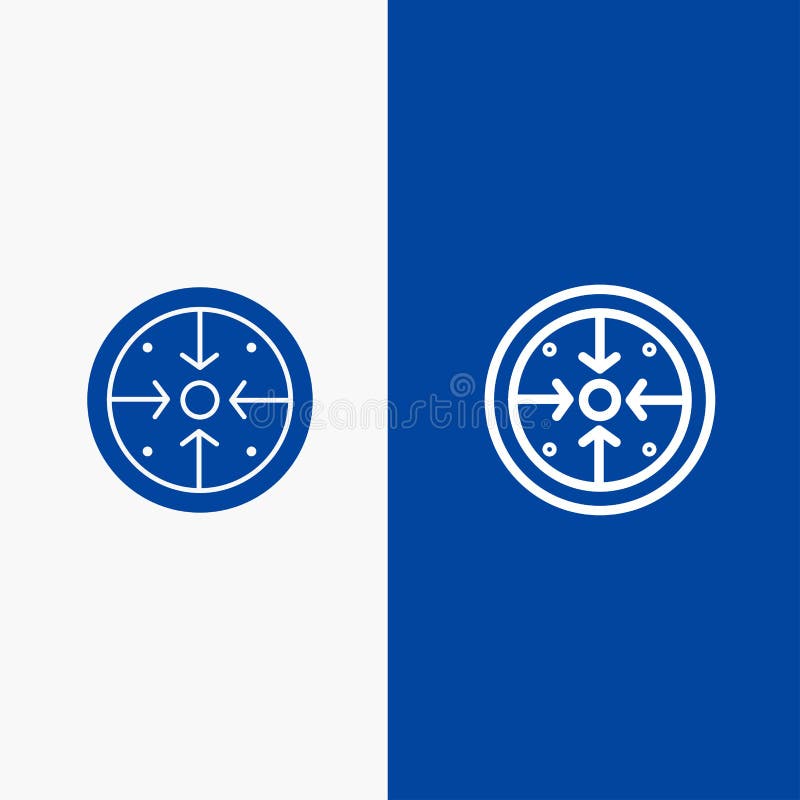 Stages, Goals, Implementation, Operation, Process Line and Glyph Solid ...