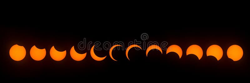 Stages of Partial Solar Eclipse on October 14, 2023 Stock Photo - Image ...