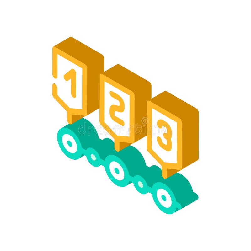 Stages of Planning Isometric Icon Vector Illustration Stock Vector ...