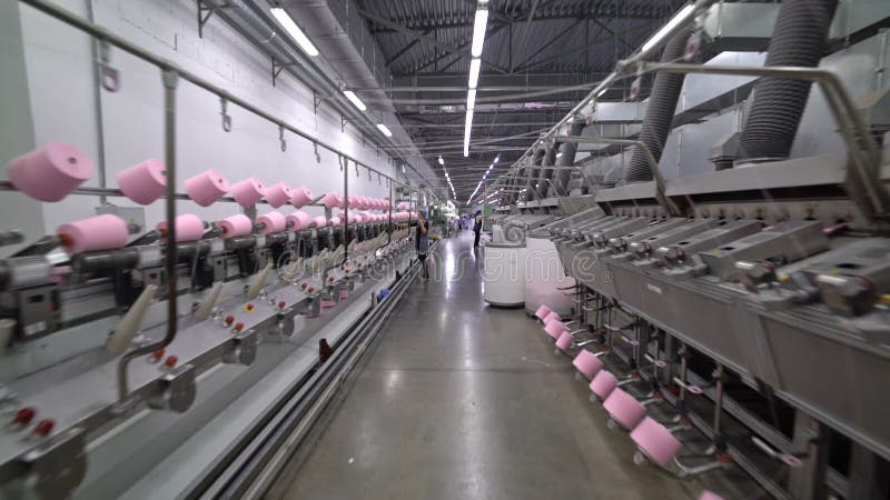 Production of Yarn. Threads, Coloured 2 Stock Footage - Video of ...