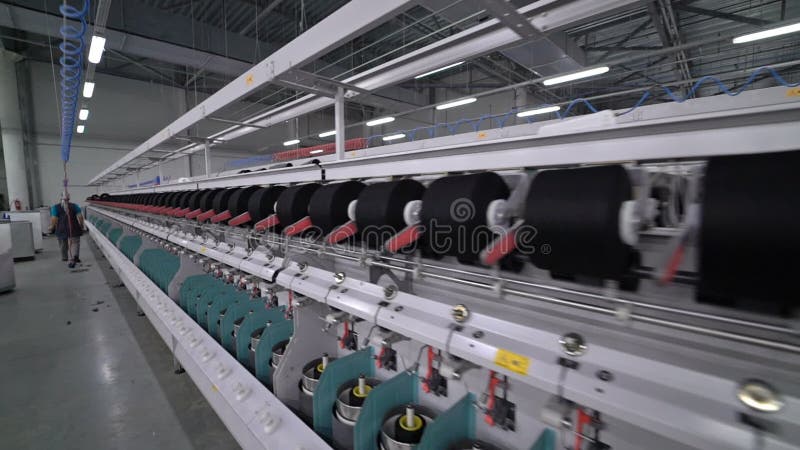 Production of Yarn. Threads, Coloured 2 Stock Footage - Video of ...