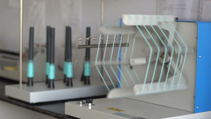 Testing of Tops and Threads in the Laboratory 5 Stock Video - Video of ...