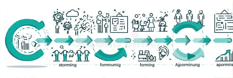 Stages of Team Development Illustrated through Informative Infographic ...