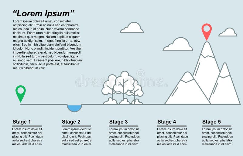 Stages To Success Infographic Design Stock Vector - Illustration of ...
