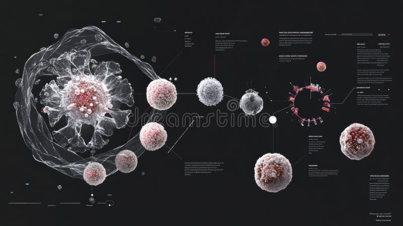 Stages of a Virus Lifecycle Illustrated through Scientific ...