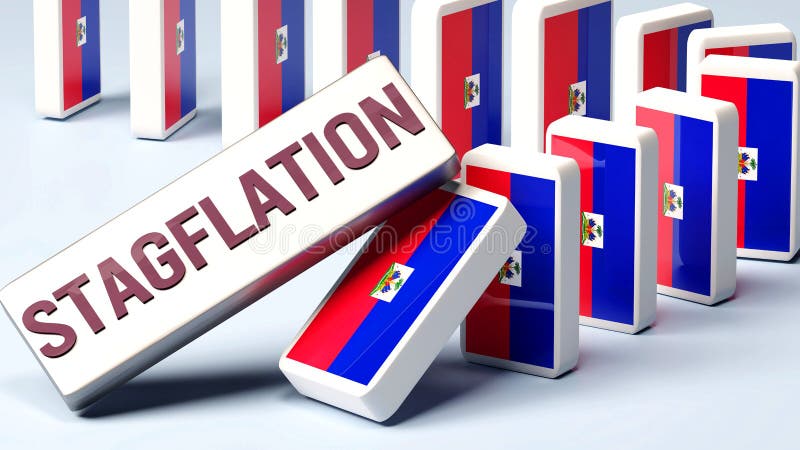 Stagflation Causing Decline of Haiti Stock Illustration - Illustration ...