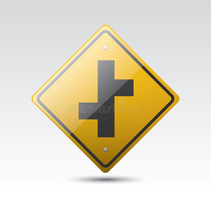 Staggered Side Road Junction. Vector Illustration Decorative Design ...