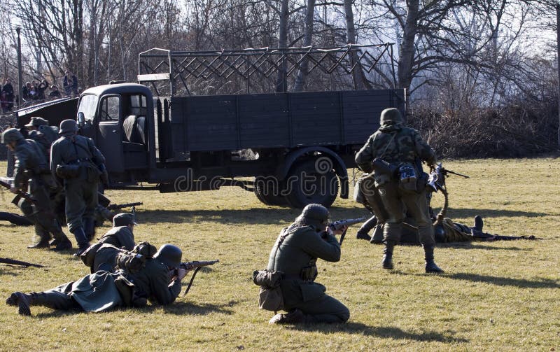 Staging the Battle of the Second World War. Editorial Image - Image of ...